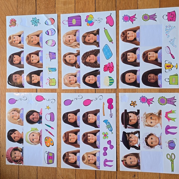 American Girl | Toys | American Girl 8 Sticker Sheets 19 Stickers ...